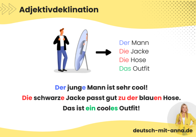 Adjektivdeklination - einfach erklärt (+ Tabelle & Übungen)