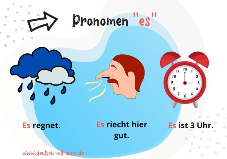 Pronomen "es" (deutsch) • einfach erklärt - mit vielen Beispielen
