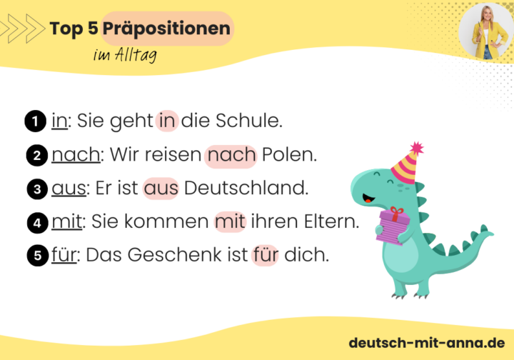 Präpositionen Liste (Deutsch) - mit PDF-Datei