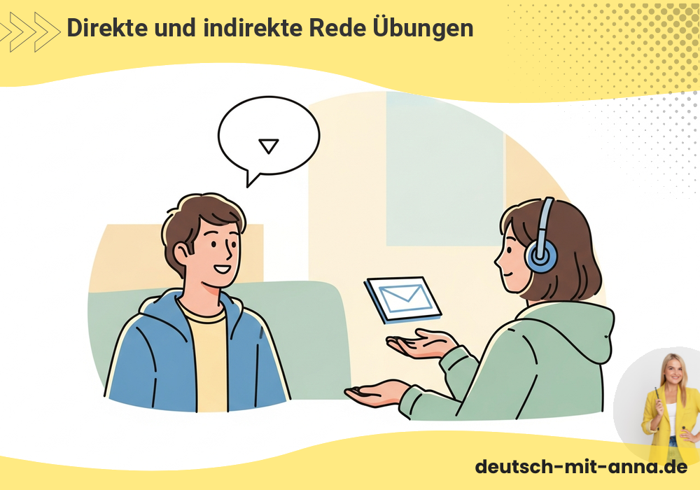 Direkte und indirekte Rede mit Lösungen – mit Anna